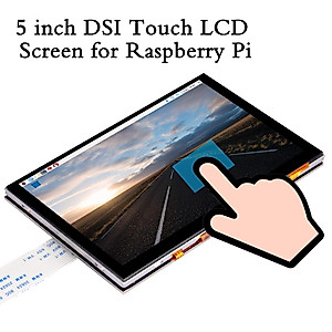 OSOYOO 5 Inch DSI Touch Sceen Capacitive LCD Display 800x480 for Raspberry Pi 4 B 3 Model B+ 2 Plug and Play Monitor Compatible with Raspbian Ubuntu Kali RetroPie Windows 10 IOT