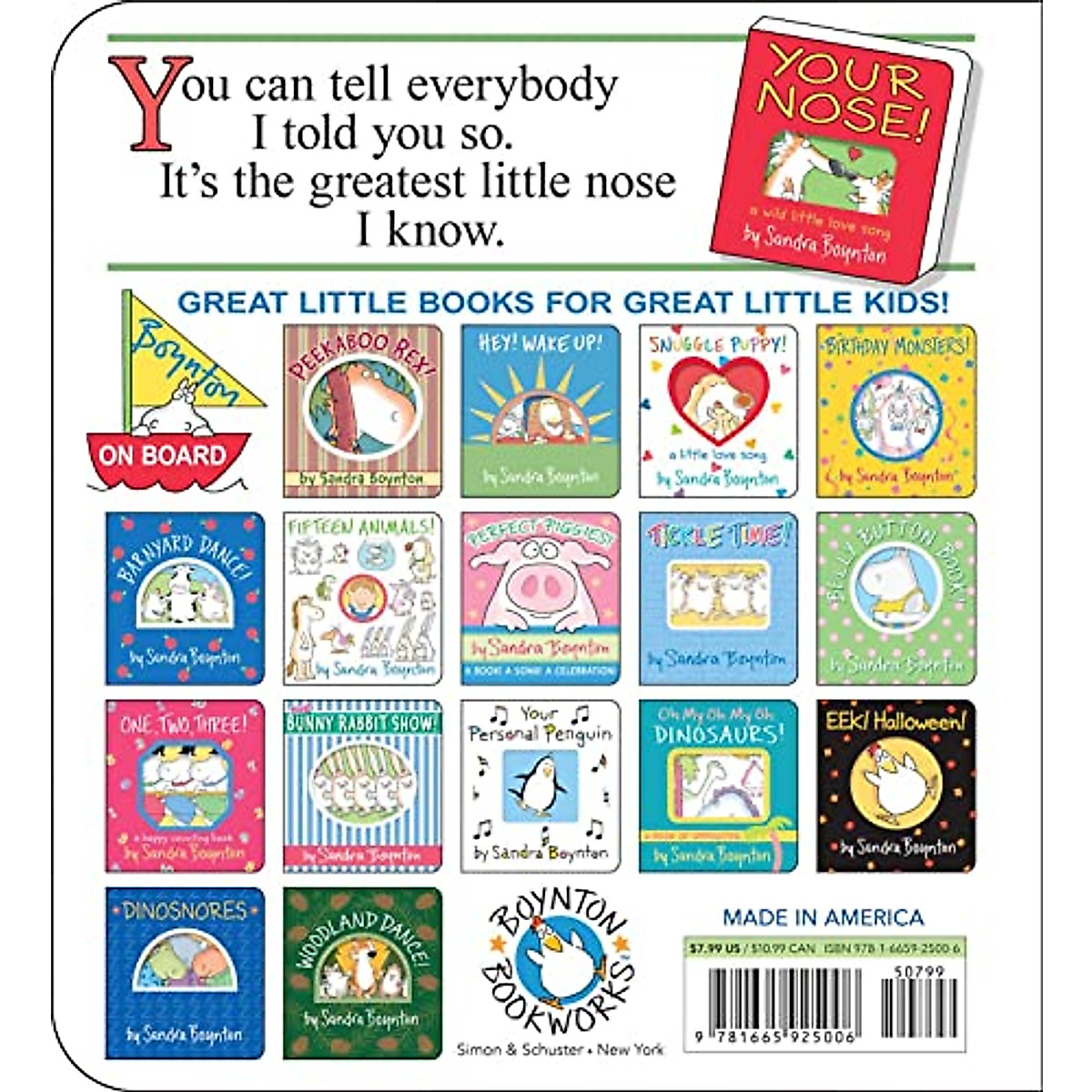 Your Nose!: A Wild Little Love Song (Boynton on Board)