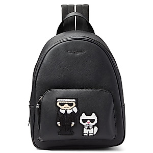 Karl Lagerfeld Paris Khloe Backpack Black/Black Sherpa One Size