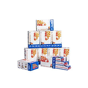 Pull Start Fire Pull String Firestarter | No Matches Required, Fire Starts in Seconds | for Campfires, Grill, Fireplace, BBQ | Lights Wet Wood, Easy to Use, Food Safe and Weather Resistant | 3 Pack