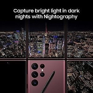 SAMSUNG Galaxy S22 Ultra Cell Phone, Factory Unlocked Android Smartphone, 512GB, 8K Camera, Brightest Display Screen, S Pen, Long Battery Life, Fast 4nm Processor, US Version, 2022, Phantom Black