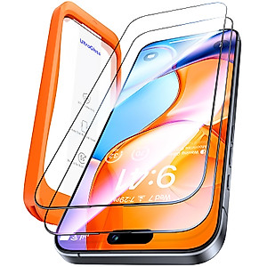 UltraGlass UNBREAK TOP 9H+ Glass for iPhone 16 Pro Max Screen Protector (12FT Military Grade Shatterproof) Screen Protector 16 ProMax Tempered Glass (Longest Durable) Full Edge Coverage 6.9" 2 Pack