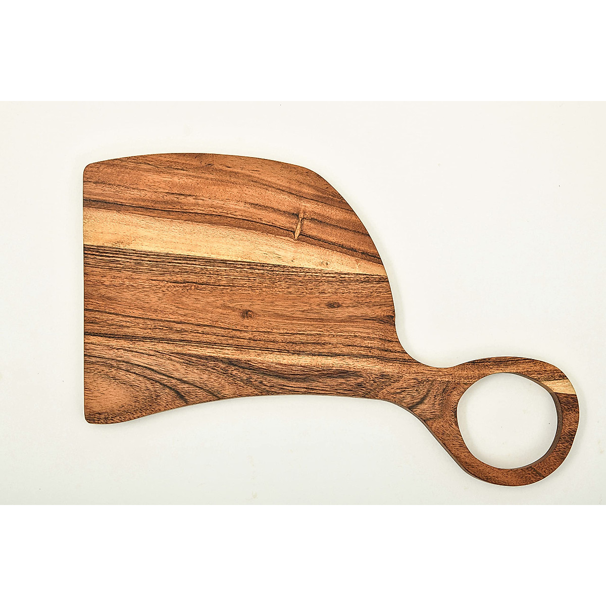 Woodlery Organic Acacia Wood Couple Valentine kitchen Cutting Chopping Board with Handles for Butcher Block Cheese Vegetables Fruit Salad (Set of 2 Couple Board 16L x 9W, 13L x 7W Inches)