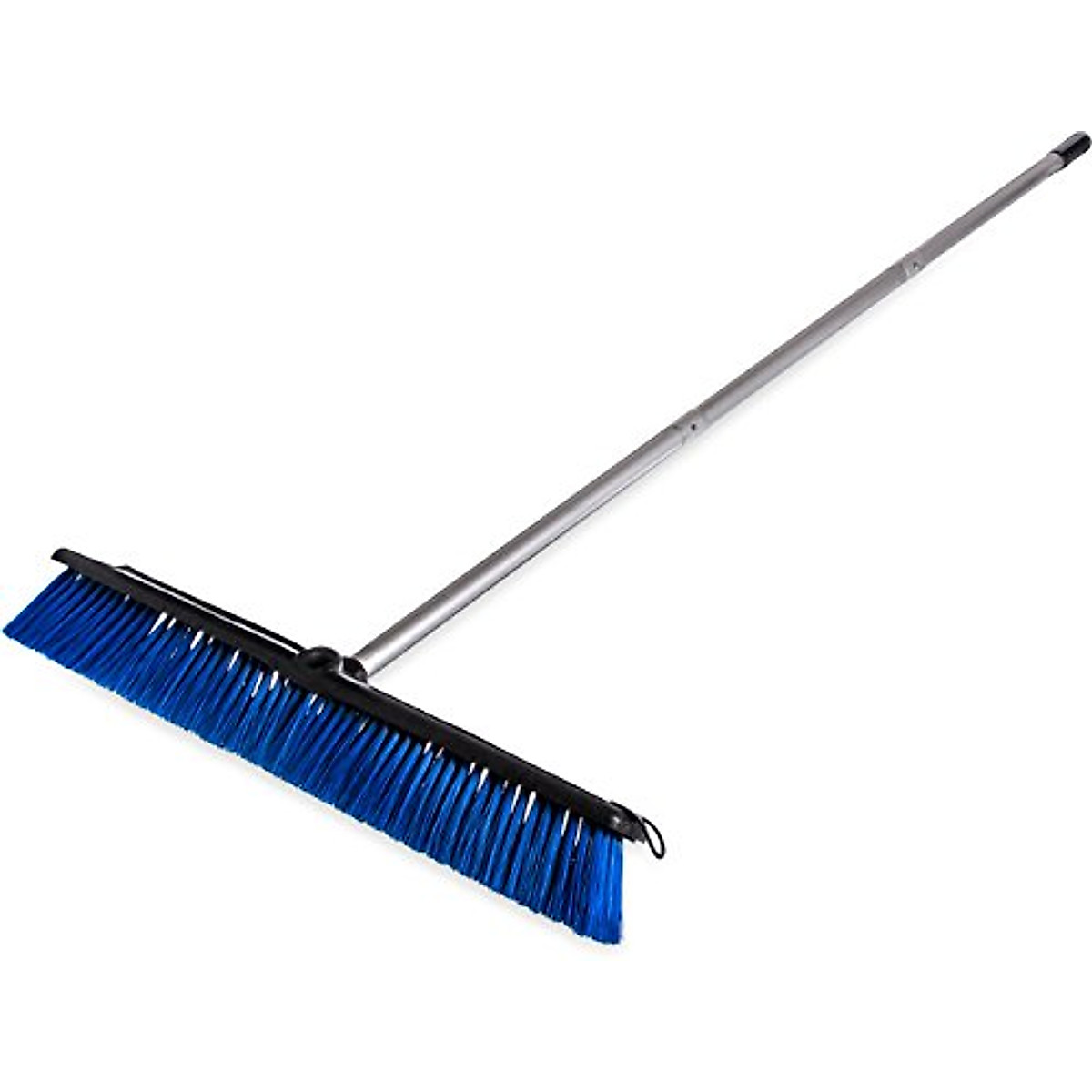 Carlisle FoodService Products 3621962414 Sweep Complete Aluminum Handle Floor Sweep with Squeegee, Plastic Bristles, 24" Length, 3" Bristle Trim, Blue