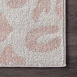 nuLOOM Annette Modern Leopard Print Area Rug, 5' x 7' 5", Baby Pink