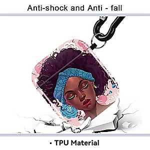 Compatible with AirPods 2/1 Case Cover for Airpods 2nd/1st Generation Charging Case Silicone Protective Accessories Skin with Keychain Black Girl