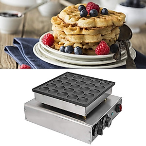 Mini Dutch Pancake Maker,Waffle Pancakes Maker Machine 950W 25 Holes Nonstick Electric Dorayaki Maker Machine for Bakery Home Kitchen Restaurant Bar (12.99X12.68X6.69Inch)