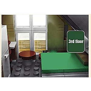 General Jim's Architecture Building Blocks Lighted Ice Cream Parlor 2605 Pieces with LED Light Set Included City Store Building Toy Set for Adults and Teens