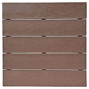 Signature Design by Ashley Emmeline Outdoor HDPE Patio End Table, Brown