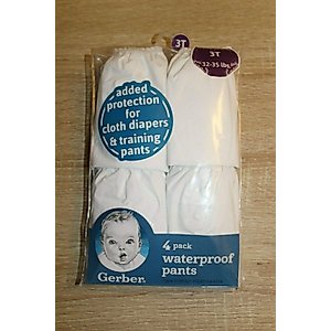 Gerber Plastic Pants, 3T, Fits 32-35 lbs. (4 Pairs)