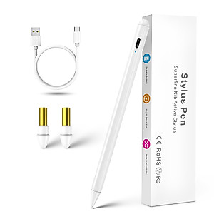 iPad Air 5th Generation Pencil Apple iPad Pen 9th Generation with Palm Rejection Active Stylus Pen for iPad Air 5th/4th,iPad Pro 12.9/11 Inch,iPad 10th/9th/8th/7th/6th,iPad Mini 6 Pencil White