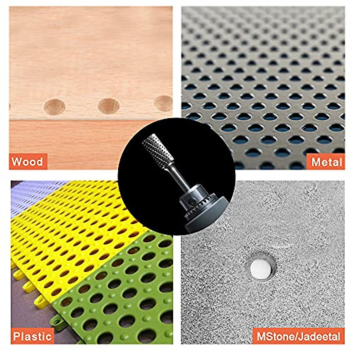 YUFUTOL Carbide Burrs Set 10pcs Double Cut Solid Carbide Rotary Burr Set 1/4" Shank Die Grinder Bits for Steel,Metal Carving, Polishing,Engraving,Drilling