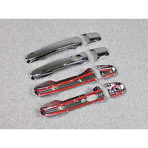 Fit for Ford Explorer 2015 2016 2017 2018 with Smart Keyhole Door Handle Cover Trim Trims Chrome