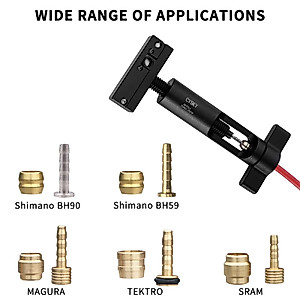 CYSKY 2 in 1 Upgraded Needle Driver Insertion Tool with Hydraulic Hose Cutter for MTB Road Bike, Olive Banjo Fitting Insert Install Tool (Black)