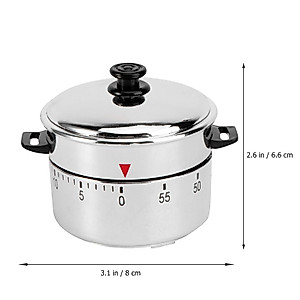 HANABASS 60 Minutes Kitchen Timer Pot Kitchen Timer Mechanical Kitchen Timer Cooking Pot Kitchen Timer Rotating Kitchen Timer Metal Mechanical Rotating Kitchen Timer Reminder