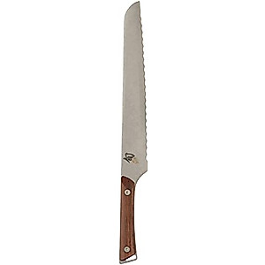 Shun Cutlery Kanso Bread Knife 9”, Long Serrations Glide Through Bread, Ideal for Cakes and Pastries, Authentic, Handcrafted, Japanese Serrated Kitchen Knife