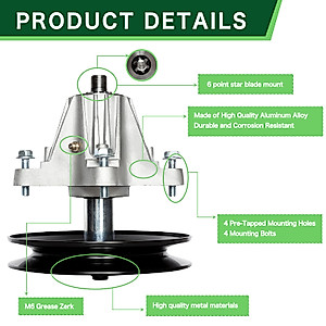 TENGMUJX 918-04822 Spindle Assembly Replace OEM 918-04822A 618-04822 918-04889 30-8001 Compatible with 42" Decks Cub Cadet/MTD/Troy-Bilt LTX1040 LTX1042 LTX1045 RZT-42