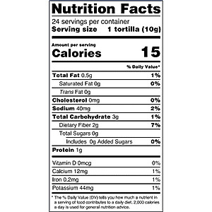 Mr. Tortilla World's Only 15 Calorie, 1 Net Carb Tortilla Wraps (96 Tortillas) | Keto, Low Carb, Low Calorie, Vegan, Kosher | (Multigrain)