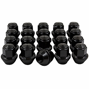 Wheel Accessories Parts 20 Pcs M14x1.5 14x1.5 OEM Style Lug Nuts 611-204 |ACPZ-1012-D | ACPZ-1012-M | 1.66" Long Black 13/16" Hex Fits 2014+ Ford Mustang | 2020+ Explorer | 2020+ Maverick