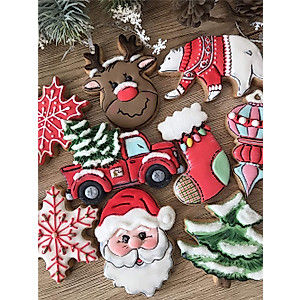 LILIAO Pickup Truck with Christmas Tree Cookie Cutter - 4.9 x 3.6 inches - Stainless Steel