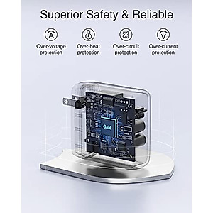 Nekteck 100W USB C Charger [GaN Tech & USB-IF Certified], PD 3.0 Adapter with Foldable Plug, Fast Wall Charger Compatible with MacBook Air/Pro, iPad Air/Pro, iPhone and More (Support MagSafe 3).