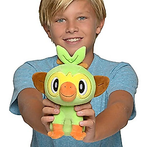 Pokemon 8" Grookey Plush Officially Licensed - Sword and Shield Starter Figure - Authentic Soft Stuffed Animal Toy - Valentine's Day & Easter Basket Stuffer Gift for Kids, Boys, Girls - 2+