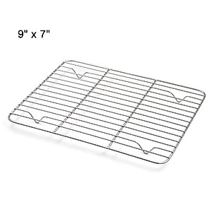 Aspire Cooling Rack 2 Pack - 8.5" x 6.5", Stainless Steel Baking Racks for Cooking Baking Roasting Grilling