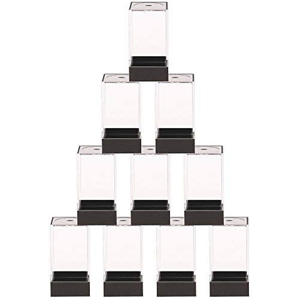 Wiz Dice - Dice Boxes - Clear Acrylic Display Box for Storage of Figurines, Collectibles, DnD Dice Set, Other Valuables - 1.43" x 1.43" x 1.75" - 10 ct
