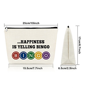 Sazuwu Bingo Lover Gift Bingo Game Gift for Women Makeup Bag Birthday Gifts for Bingo Player Bingo Gambler Gift Cosmetic Bag Lucky Bingo Gifts Christmas Gifts for Her Cosmetic Travel Pouch