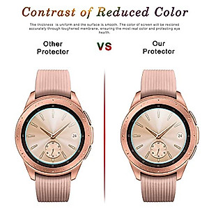 Diruite 4-Pack for Samsung Galaxy Watch 4 Classic 42mm / Galaxy Watch 42mm and Galaxy Watch 3 41mm Screen Protector Tempered Glass [2.5D 9H Hardness][Anti-Scratch]