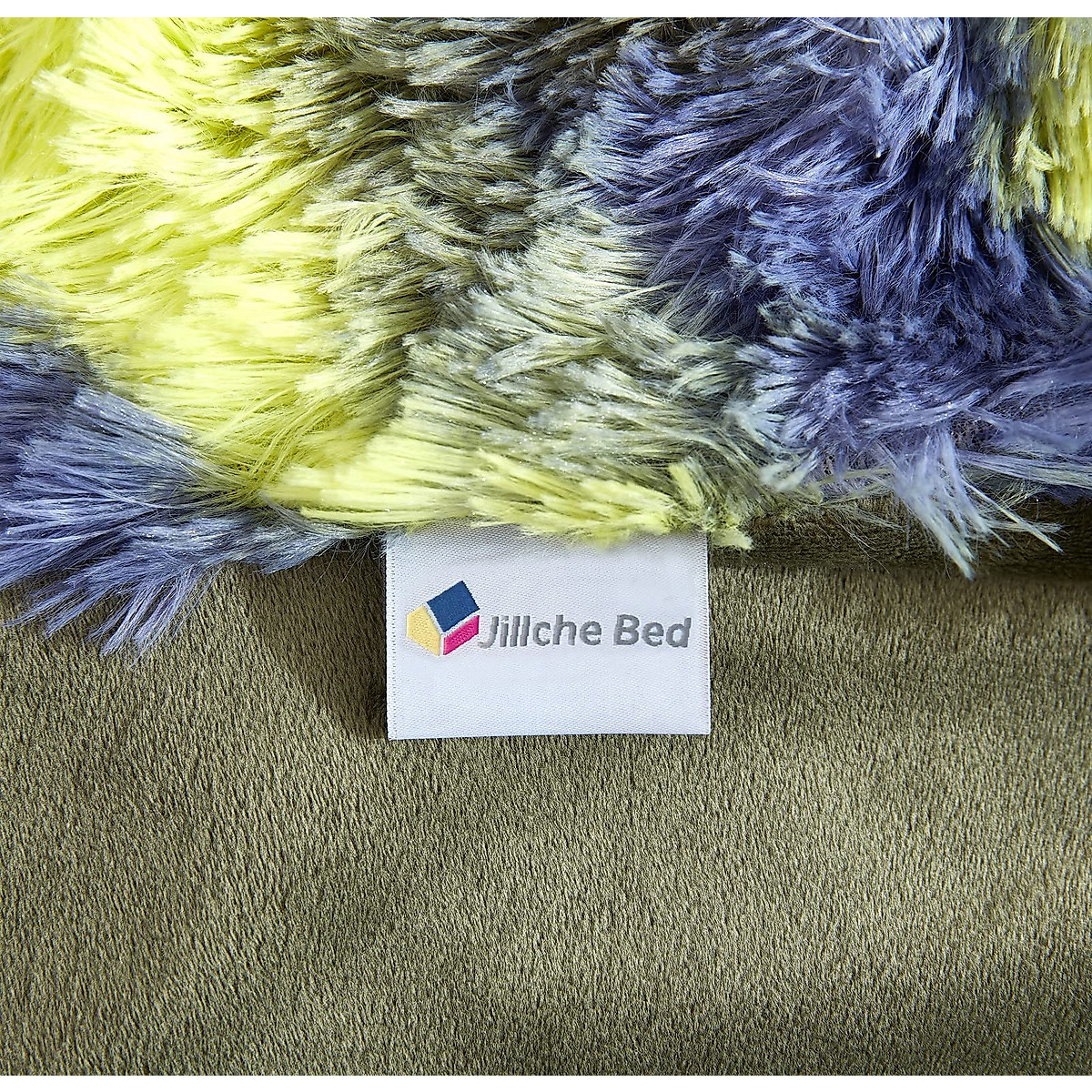 Jillche Bed Fluffy Blanket W/Camo Fur, Ultra Soft Throw Blanket for Kids & Teen, Warm Fuzzy Blankets and Throws for Bed, Stylish Tie Dye Faux Fur Blanket as Gift for Boys, Fall Blanket 50 x 60 Inches