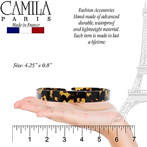 Camila Paris CP3466 French Headband for Women, Handmade Tokyo, Strong Hold Grip Women's Hair Band, Ligth and Very Flexible, No Slip and Durable Styling Girls Hair Accessories, Made in France