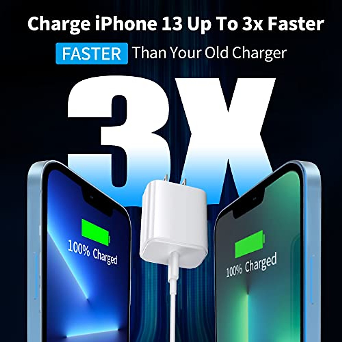 [Apple MFi Certified] iPhone 14 13 Fast Charger, Linocell 2Pack 20W USB-C Power Delivery Wall Charger Plug+6FT Type-C to Lightning Cable Quick Charge for iPhone 14/14 Pro/13/12/11/XS/XR/X/iPad/AirPods