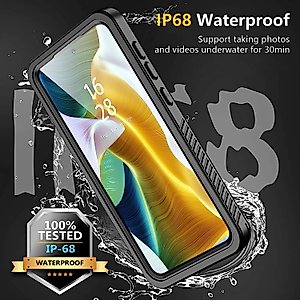 Oterkin for Samsung Galaxy S23 Plus Case Waterproof,S23 Plus Case with Built-in Screen&Camera Protector,360° Full Body Protection Dustproof Shockproof Heavy Duty Rugged Case for S23+ Plus 6.6''-Black
