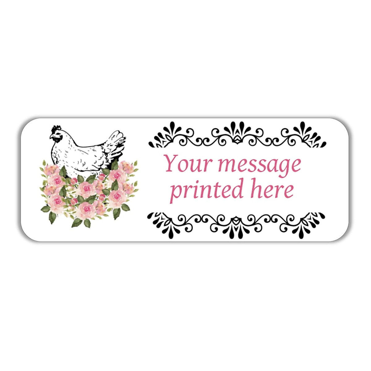 60 Personalized chicken egg carton labels, Thank you stickers, tags