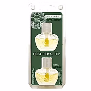 Claire Burke Plug in Scented Oil Refills 2 count, Fresh Royal Fir Air Freshener for Home and Bathroom, 1.42 ounces