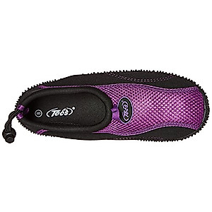 TECS Women's Aquasock Water Shoe (Purple/Black, 7)