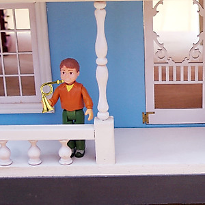 24 Pcs Dollhouse Musical Instruments Miniature Violin Piano Trumpet Saxophone Electric Guitar Tiny Christmas Instruments Set for Party Gift Mini House Musical Room Succulent Garden (Black Piano)