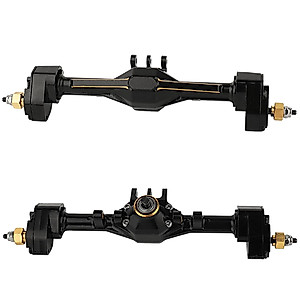 RZXYLRC TRX4M Heavy Brass + Aluminum Alloy Front & Rear Diamond Portal Axle Complete Set for 1/18 RC Crawler TRX-4M Metal Ground Clearance Upgrade Parts