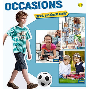 DoSmart Kids Athletic Crew Socks Boys Girls Classics Cotton School Uniform Childs Sports Breathable Casual Socks 10 Pairs(Black Ankle Socks,13-15 Years)