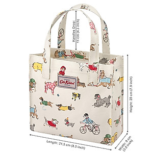 Cath Kidston S Bookbag Oilcloth Mini Open Top Handle Bag Small Size Lunch Bag Water Resistant Material (Small Park Dogs)