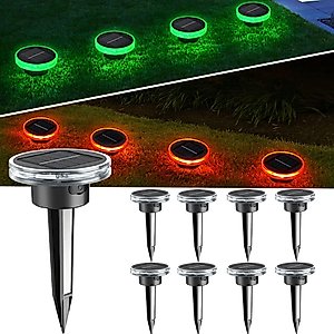 TIJNN Solar Humidity Test Lights -8 Pack, Soil Moisture Monitoring, Automatic Switch IP65 Waterproof Sealing Structure, Suitable for Garden Landscape Decoration Buried Path Lights