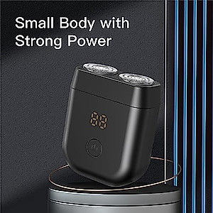 Founouly Electric Razor for Men with PopUp Trimmer, 100% Waterproof, Rechargeable, Type-C Beard Face Shaver, Black