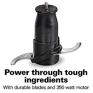 Hamilton Beach Electric Vegetable Chopper & Mini Food Processor, 3-Cup, 350 Watts, for Dicing, Mincing, and Puree, Black (72850)