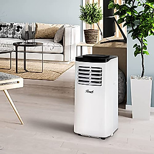 Rosewill Portable Air Conditioner 7000 BTU, AC Fan & Dehumidifier 3-in-1 Cool/Fan/Dehumidify w/Remote Control, Quiet Energy Efficient Self Evaporation AC Unit for Single Room Use, RHPA-18001,White