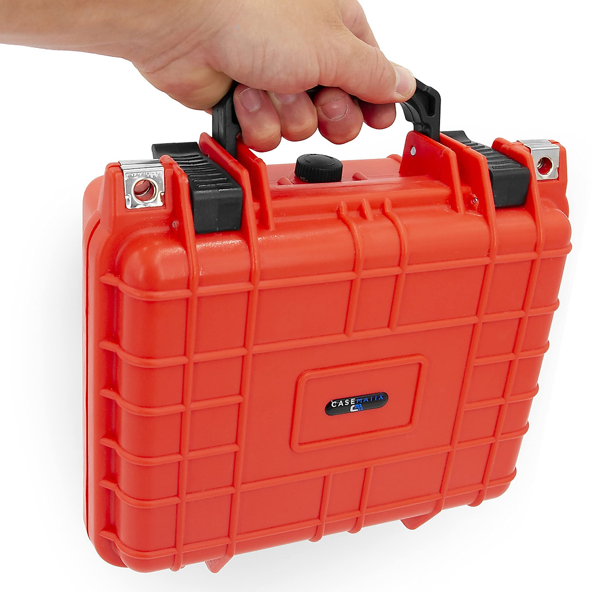 CASEMATIX Graded Card Storage Box Compatible with 22 BGS 35 One Touch 29 PSA Graded Sports Cards, Top Loaders, Waterproof Graded Card Case with Customizable Card Case Foam and Padlock