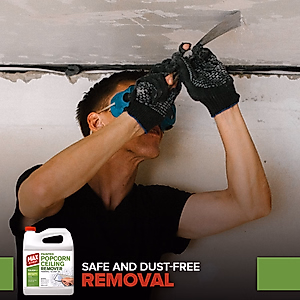 Max Strip Professional Strength Painted Popcorn Ceiling Remover - 1 Gallon - No Methylene Chloride No NMP Powerful No Drip Gel Formula