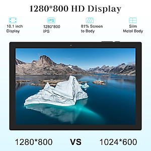 PEICHENG 2 in 1 Tablet, Android 13 Tablets 12GB RAM 128GB ROM 10 inch Tablet with Keyboard, 2.0Ghz Processor, 5Ghz/WiFi 6, Bluetooth 5.0, 10 Hours Battery Life, IPS Screen Tablet Pc, Black