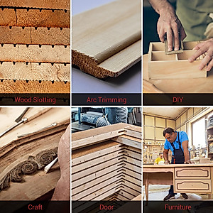 SILVEL Wood Router, 800W Wood Routers for Woodworking, 6.5Amp 1.25HP Hand Wood Router Tool, 30000R/MIN Compact Edge Trimmer with 15 1/4" Router Bit Set, Red