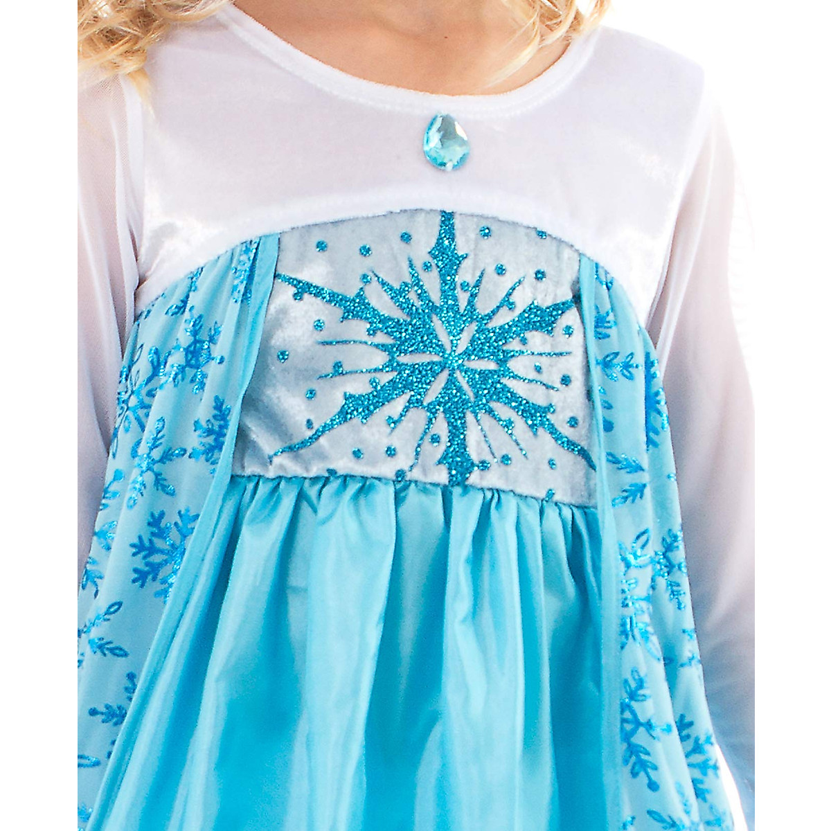 Little Adventures Ice Princess Dress up Costume for Girls (Medium 3-5) - Machine Washable Child Pretend Play and Party Dress with No Glitter